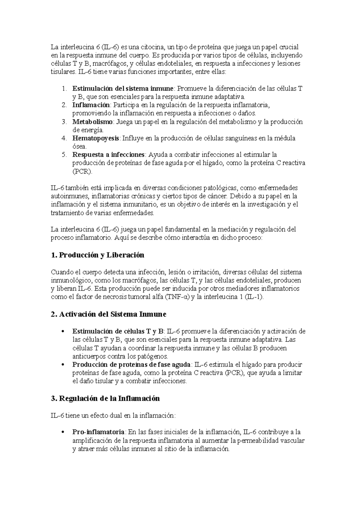 La interleucina 6 - Interleuquina - La interleucina 6 (IL-6) es una ...