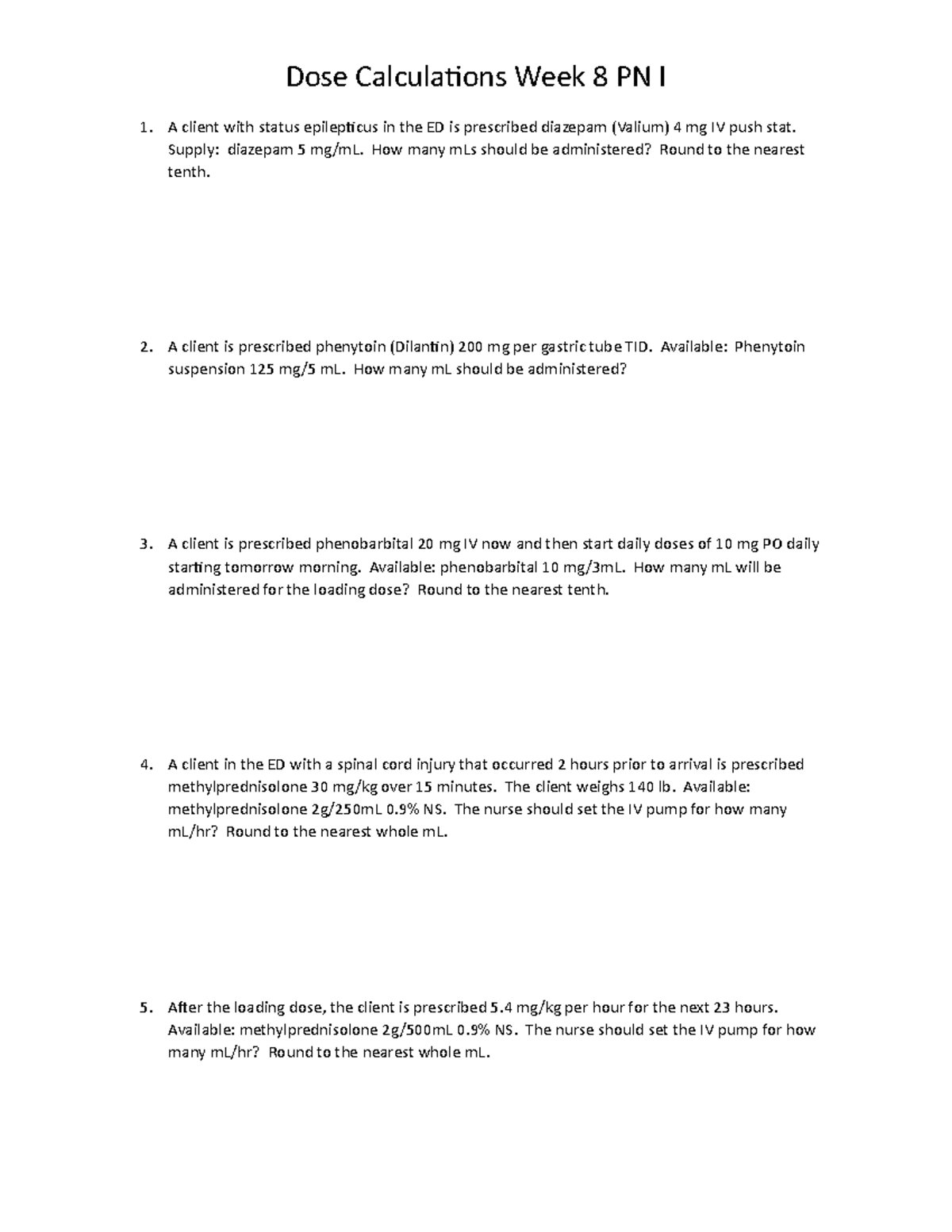 Dose Calculation Worksheet Dose Calculations Week 8 PN I A Client dose-calculation-worksheet-dose-calculations-week-8-pn-i-a-client
