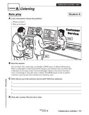Ventures 3ED Multilevel Worksheets-Level 4-Unit7-Lesson A - Unit 7 ...