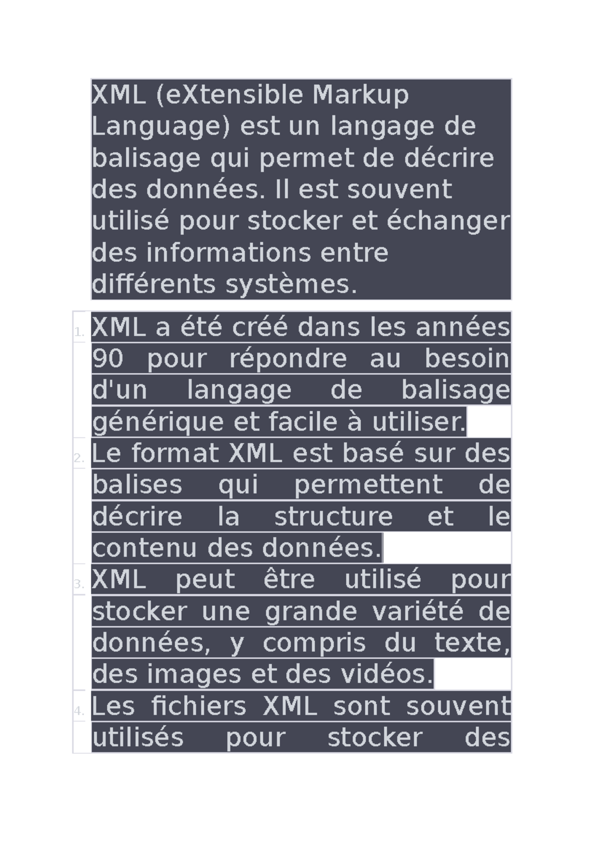 Xxxmml - cours de comprender l'utilisation de xml et son type - XML ...