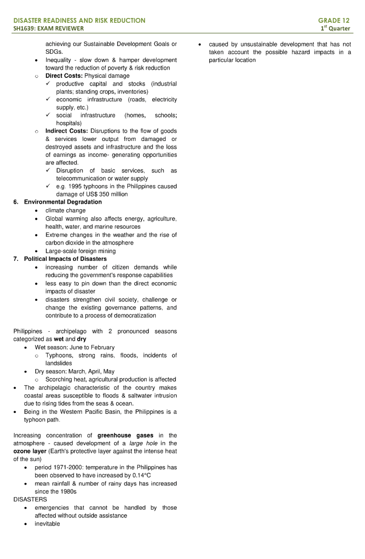 Disaster risk reduction readings - Disaster Readiness and Risk ...