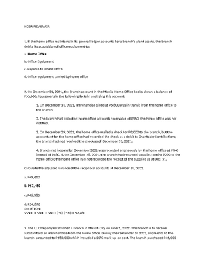 Reviewer Notes in Advanced Financial Accounting and Reporting - OLFU ...