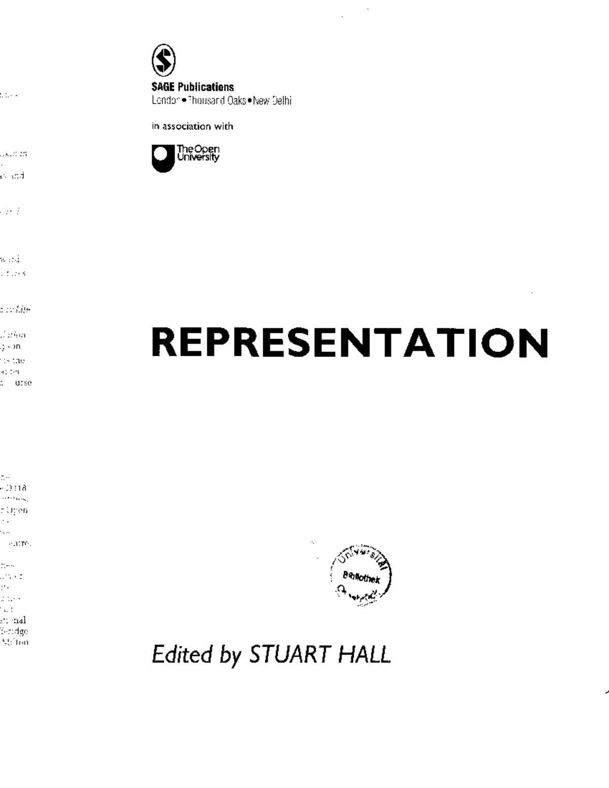 Stuart hall on representation 1 - ''1 : : - : : : '. L if e .. : iio r ...