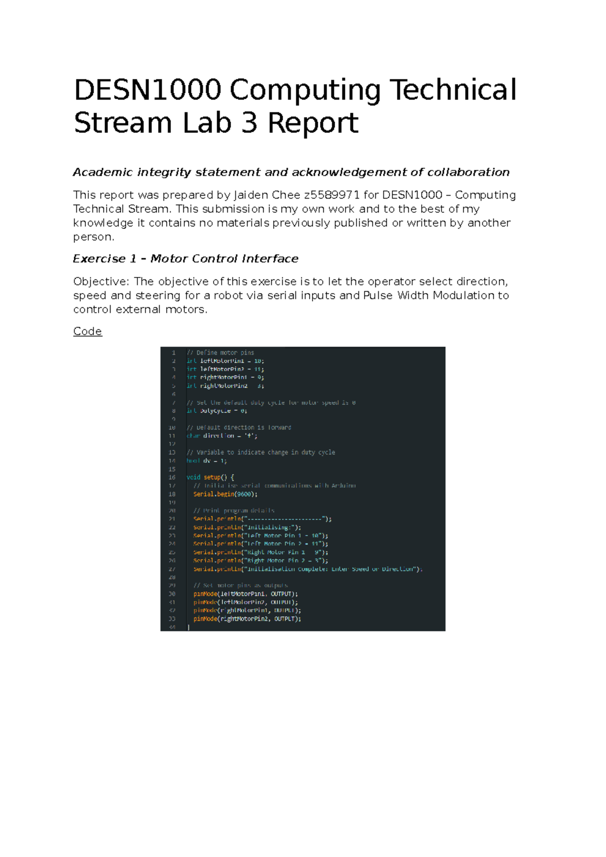 DESN1000 Computing Technical Stream Lab 3 Report - DESN1000 Computing Technical Stream Lab 3 ...