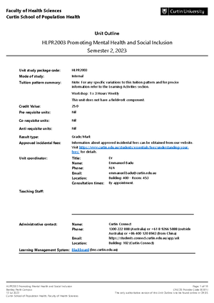 [Solved] Describe the universal selective indicated and early ...