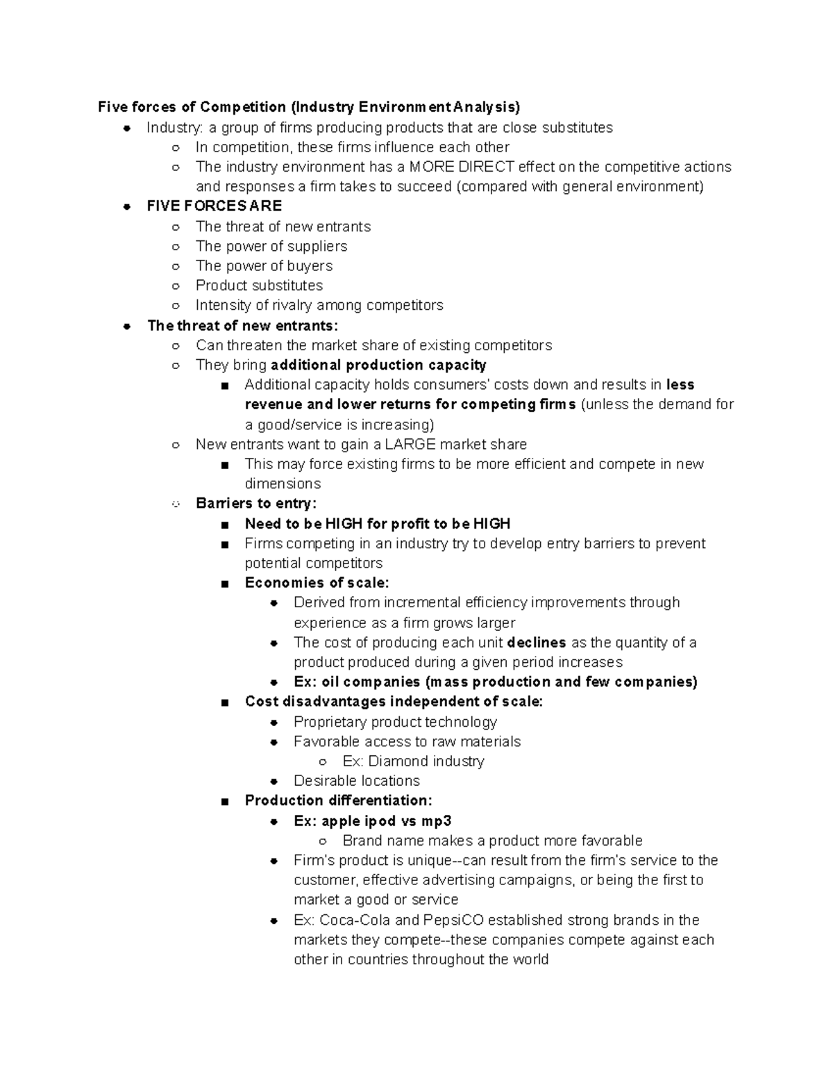 Strategy formulation module 2 - Five forces of Competition (Industry ...