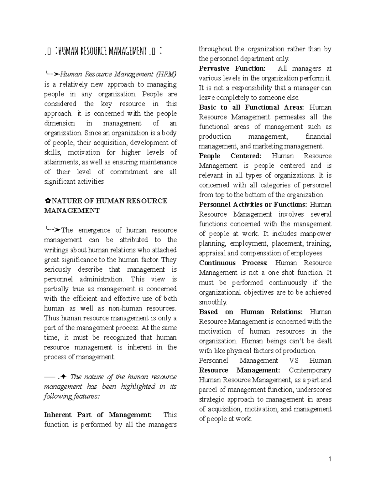 Human Resource Management - . ݁˖HUMAN RESOURCE MANAGEMENT . ݁˖ ╰┈ Human ...