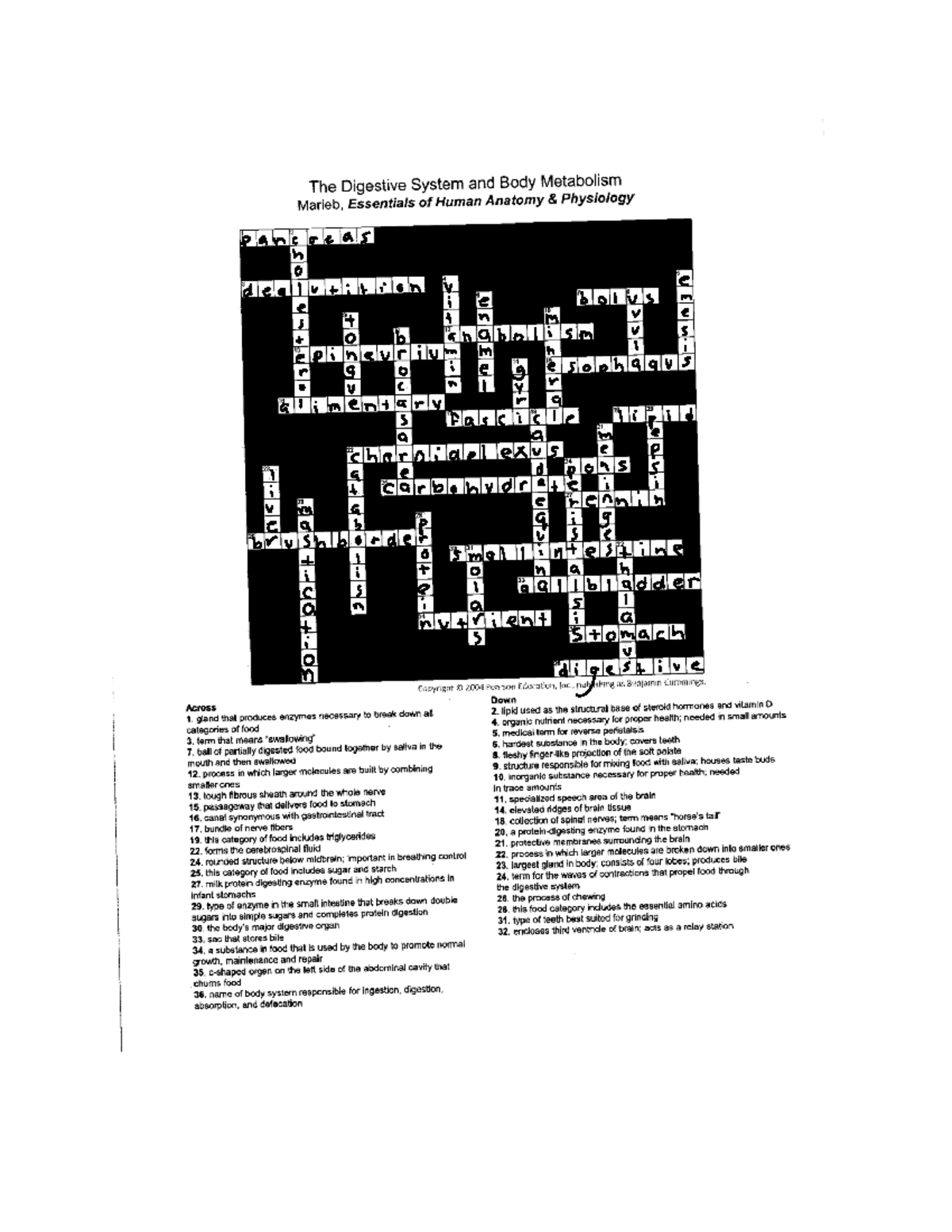 The Digestive System and Body Metabolism - BIO-45 - Studocu