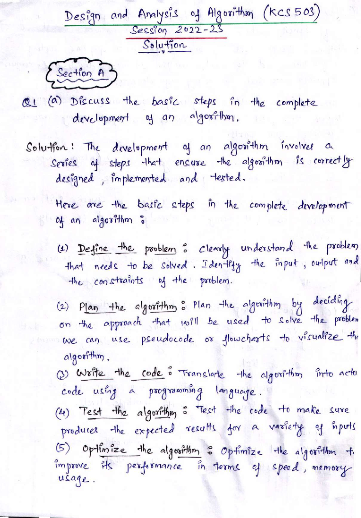 DAA KCS503 AKTU 2022-23 Solution compressed - .i (0..") :bf LuiS ...
