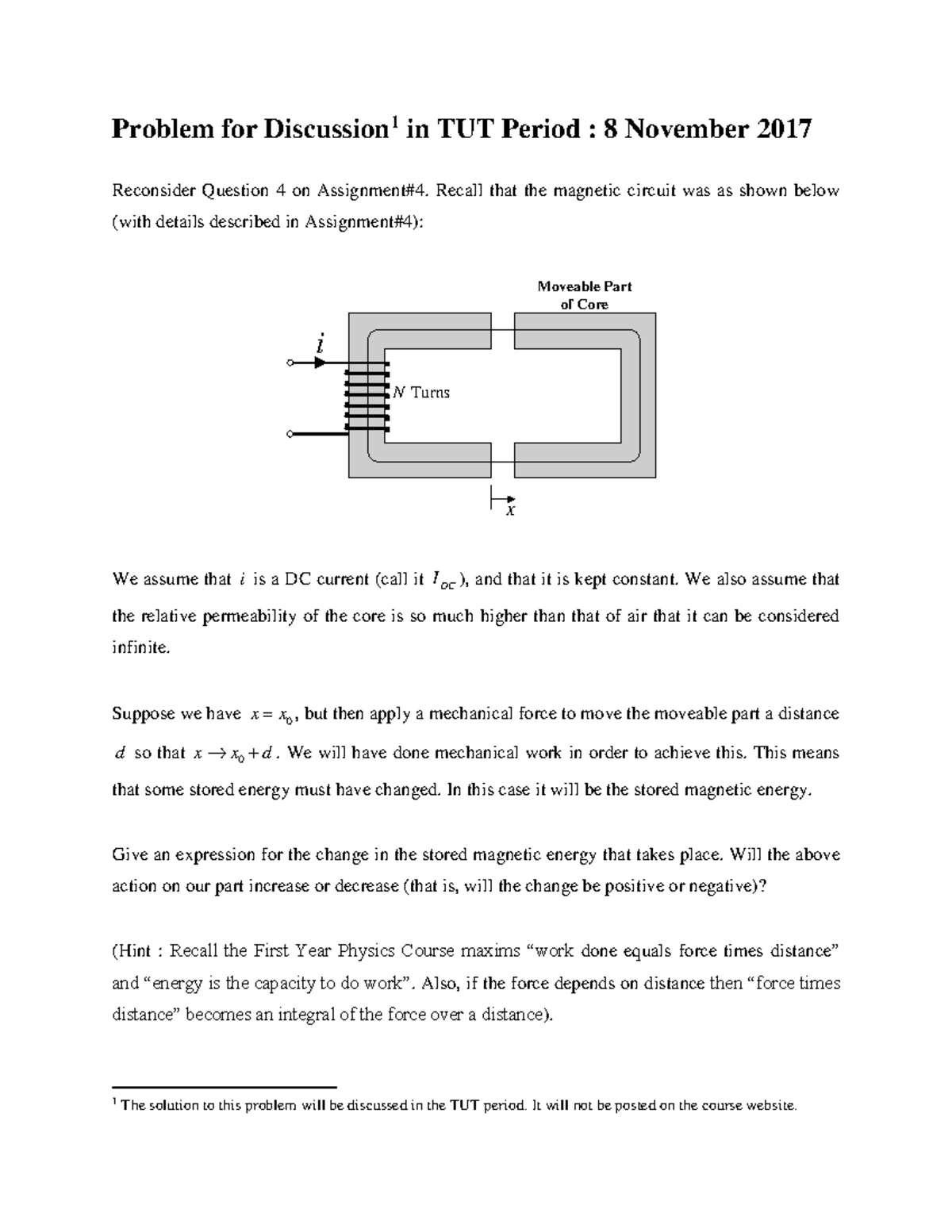 Problem for Discussion in TUT Period - 8 November 2017 - Problem for ...