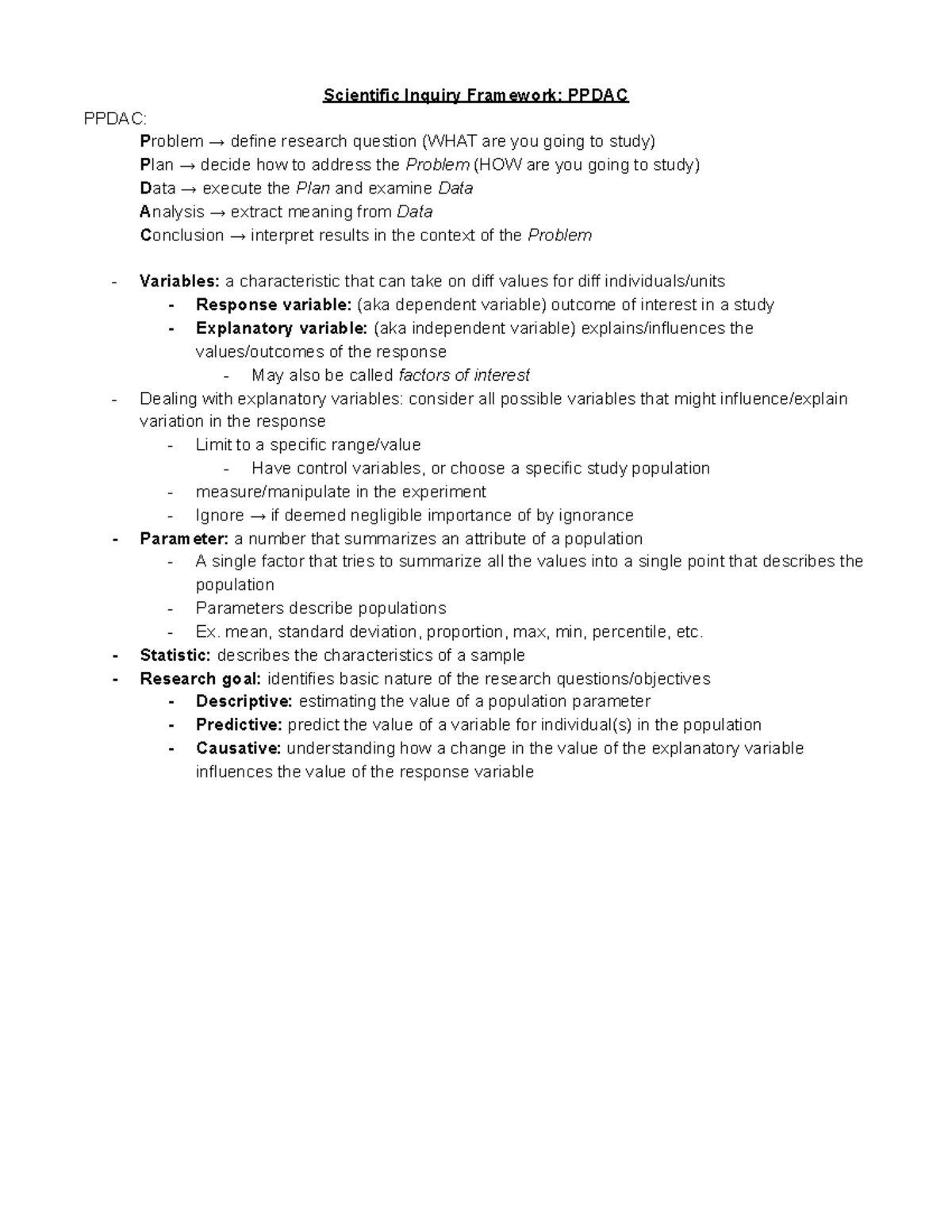 0.5 - Scientific inquiry framework Ppdac - Scientific Inquiry Framework ...