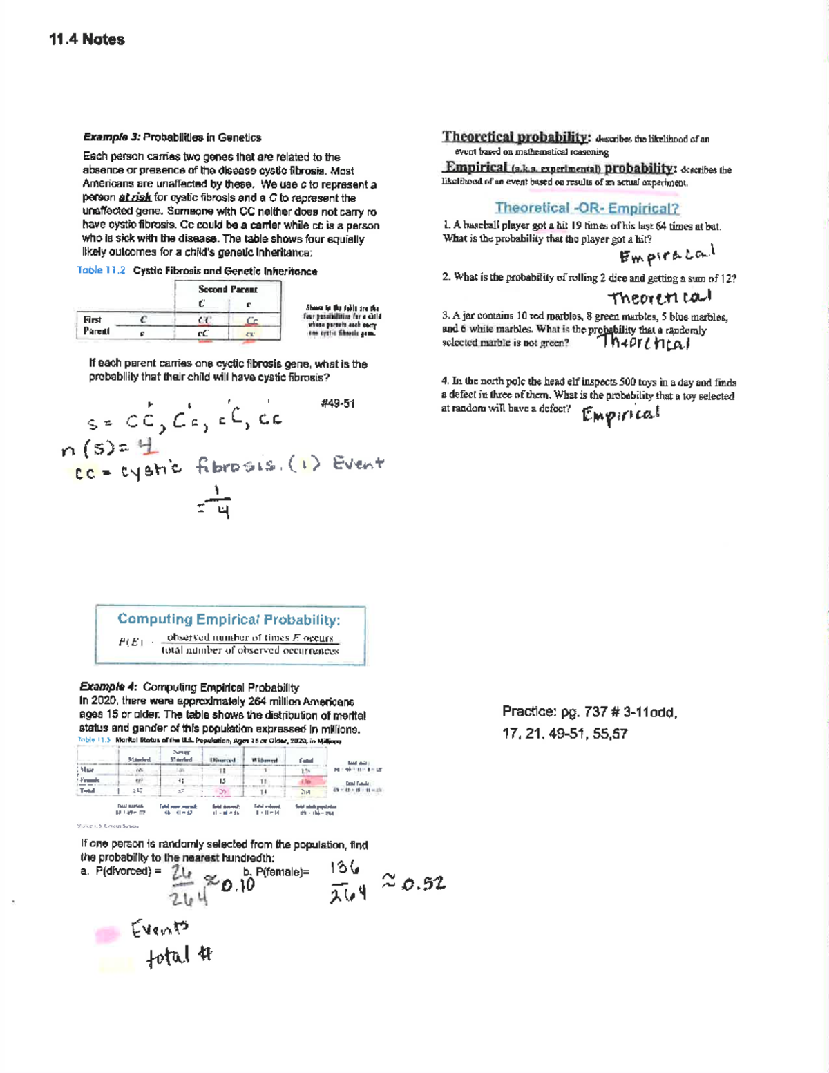 11.4 (pg2) comp notes - Discrete Trig class, Probability. - Studocu