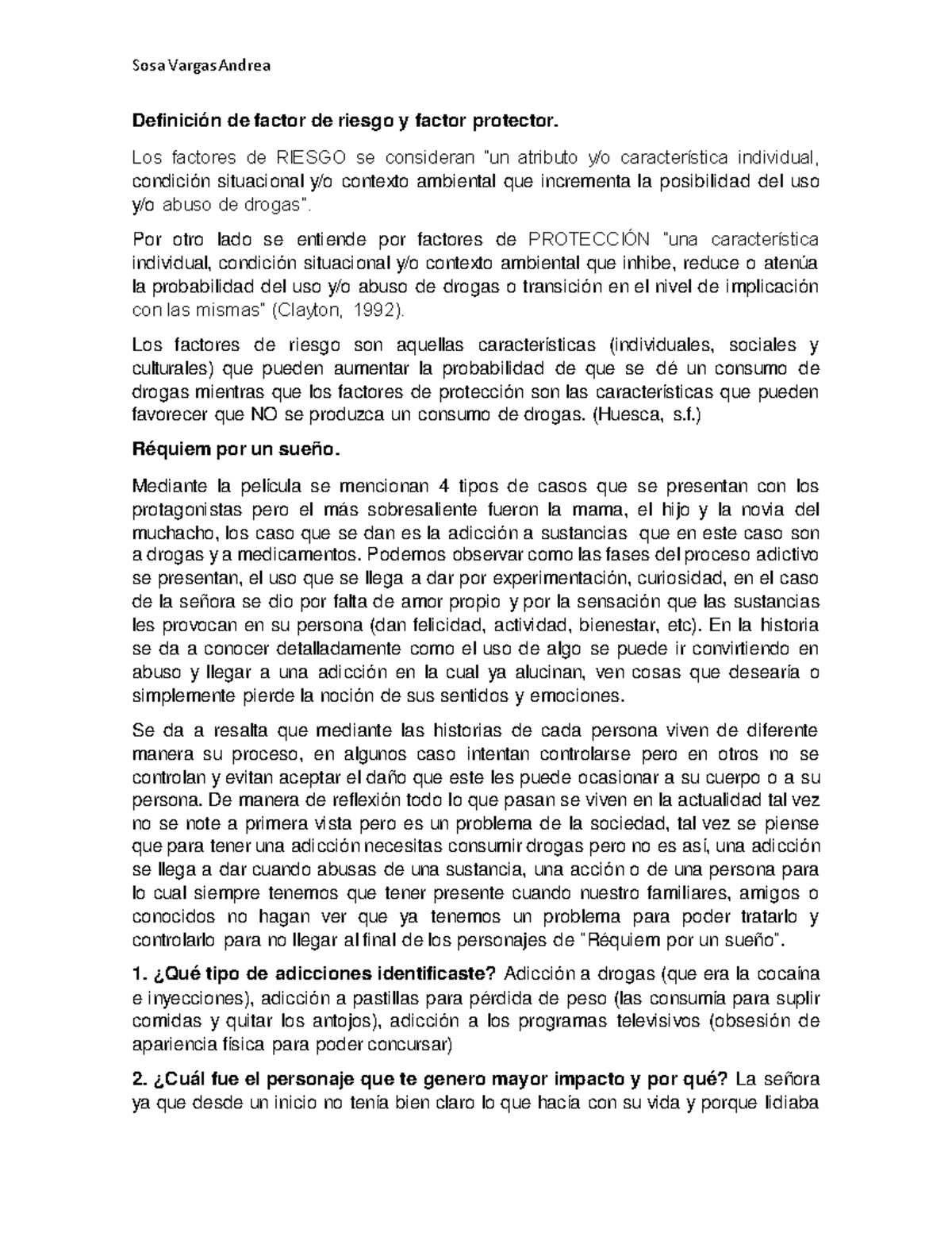3 Definición de factor de riesgo y factor protector Sosa Vargas Andrea ...