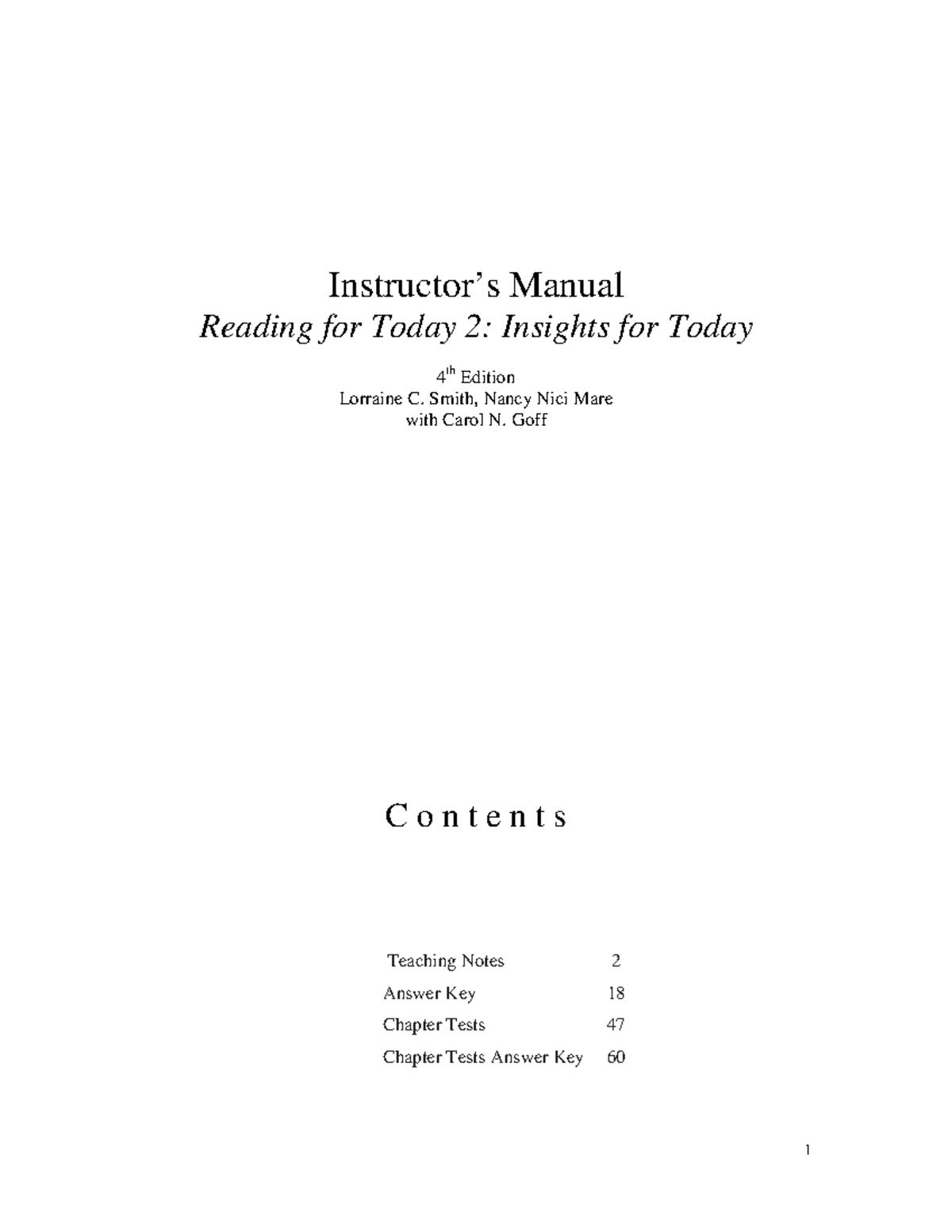 132449869 Reading for Today 2 Teacher - Instructor’s Manual Reading for ...