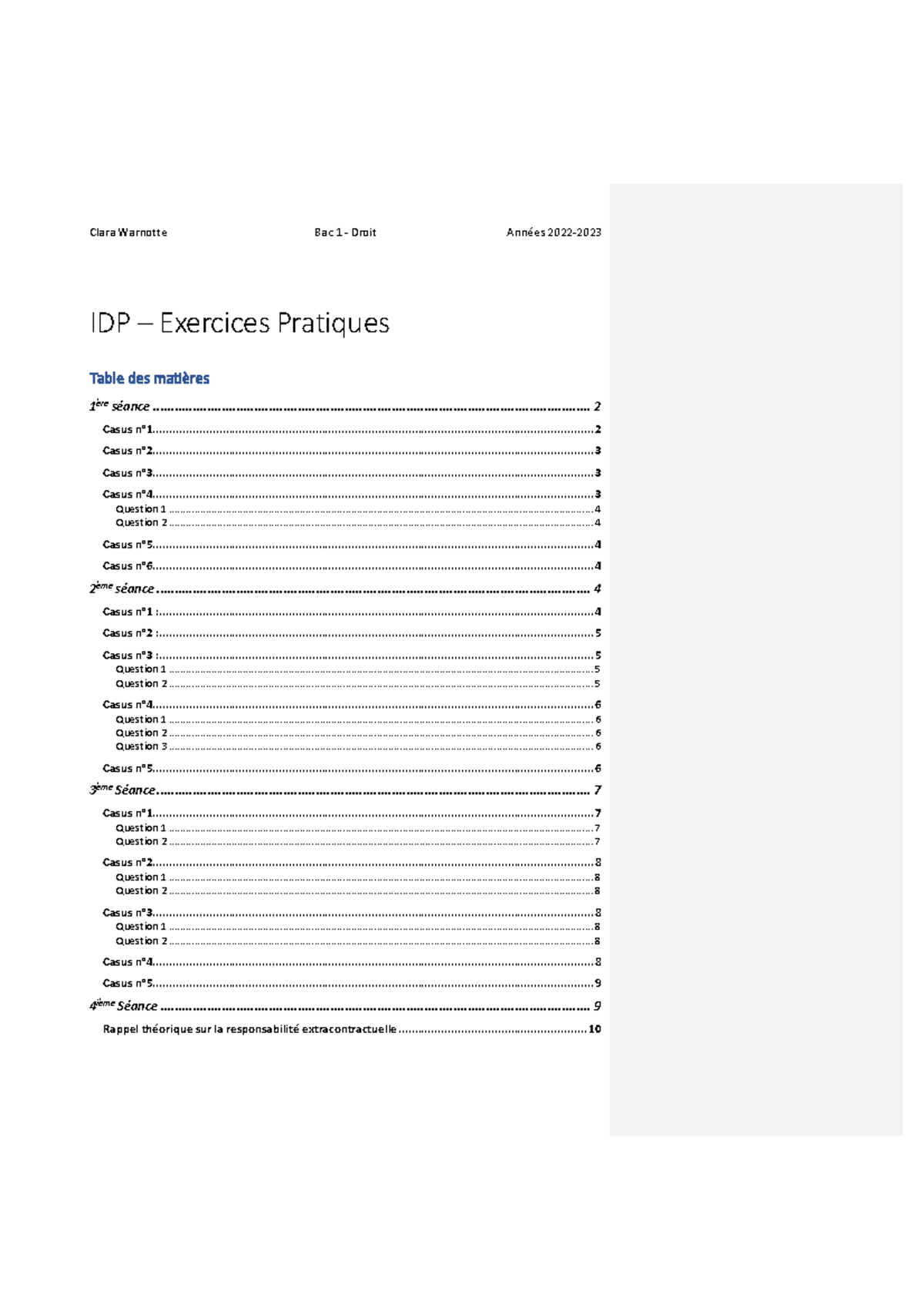 IDP-Travaux-pratiques - IDP – Exercices Pratiques 1 ère séance Table ...
