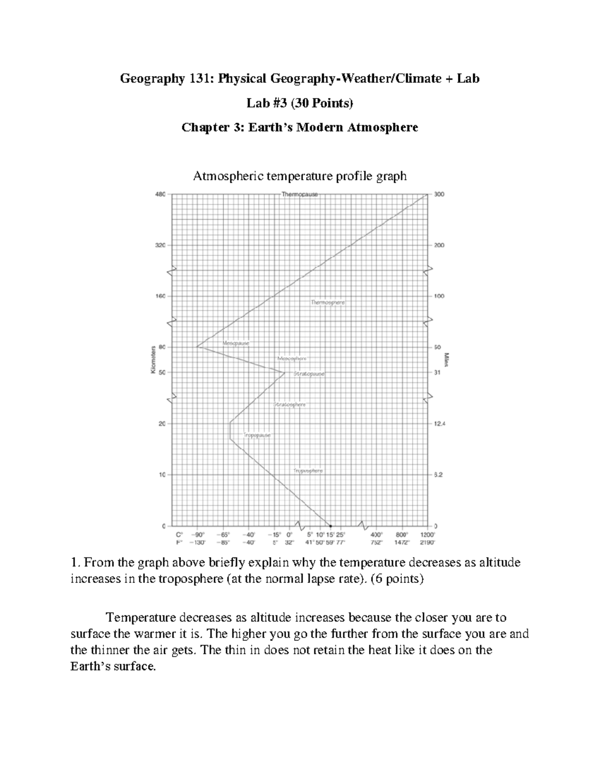 Physical Geography 131: Lab 3 - Geography 131: Physical Geography ...