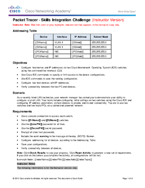2.2.3.4 Packet Tracer - Configuring Initial Switch Settings - 2.2.3 ...