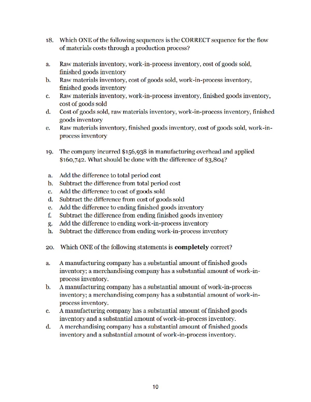 Practice Exam 3 - Operations Management - Studocu