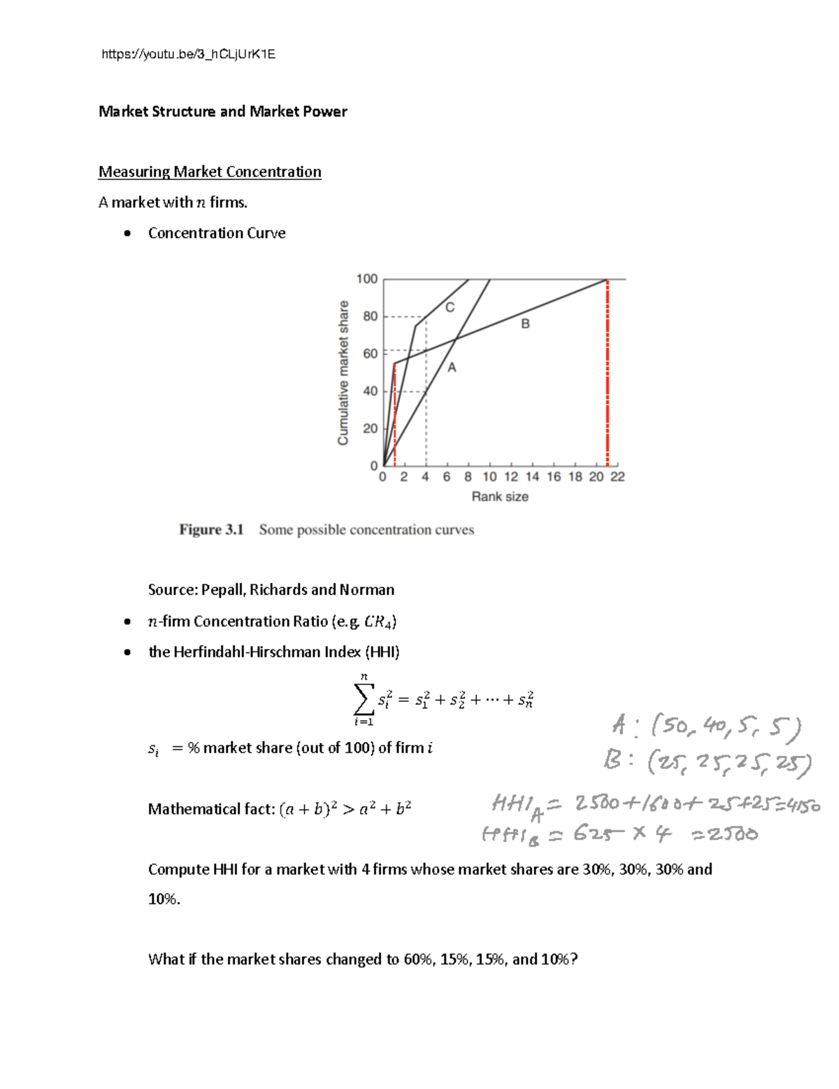 Io 2 - lecture notes - Market Structure and Market Power Measuring ...