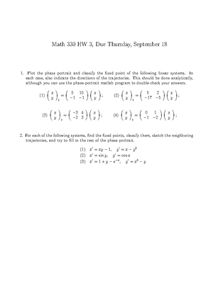 MATH330 2017-2018 Homework 3 - Math 330 HW 3, Due Thursday, September ...