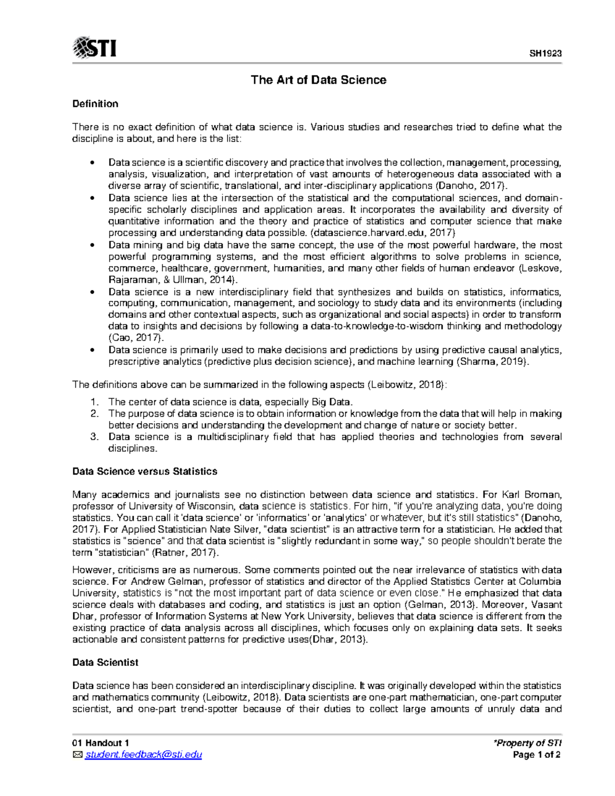 01 Handout 1 - Create a diagram that compares and contrasts technical ...