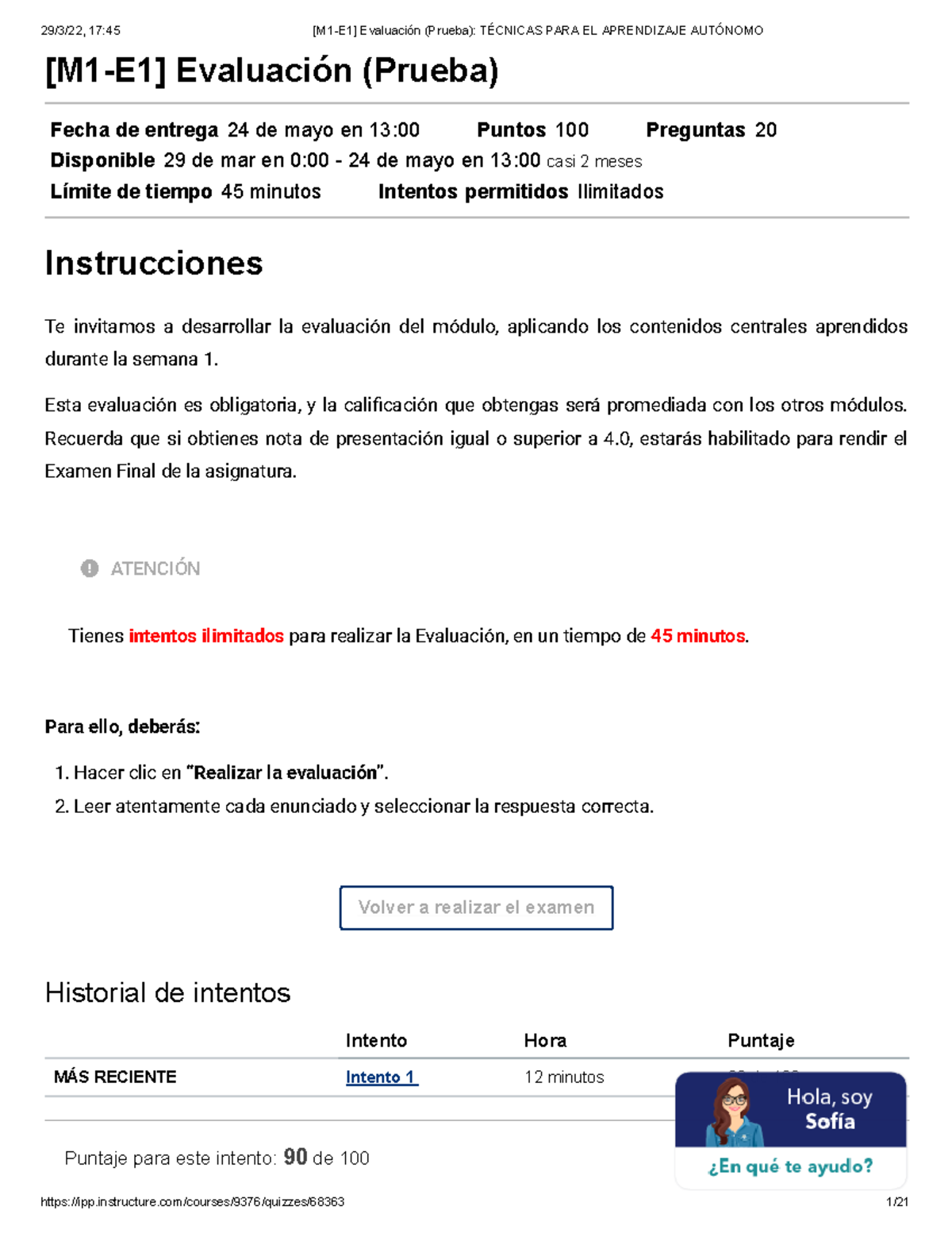 M1 E1 Evaluaci n Prueba T Cnicas PARA EL Aprendizaje AUT NOMO.pdf - [M1-E1] Evaluación (Prueba ...