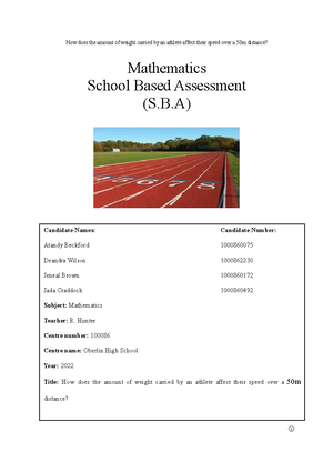 Hsb Sba by floyd - A simple guide for Hsb SBA’s - Subject: Human and social biology Year of ...