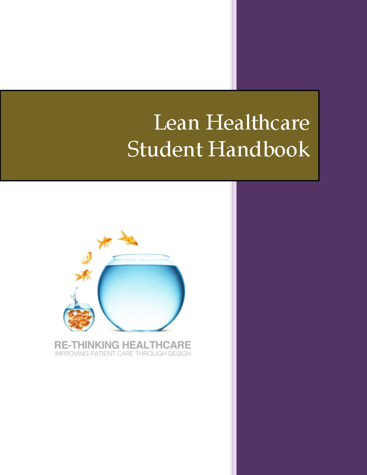 Lean Healthcare Student Handbook 0 - [Year] Lean Healthcare Student ...