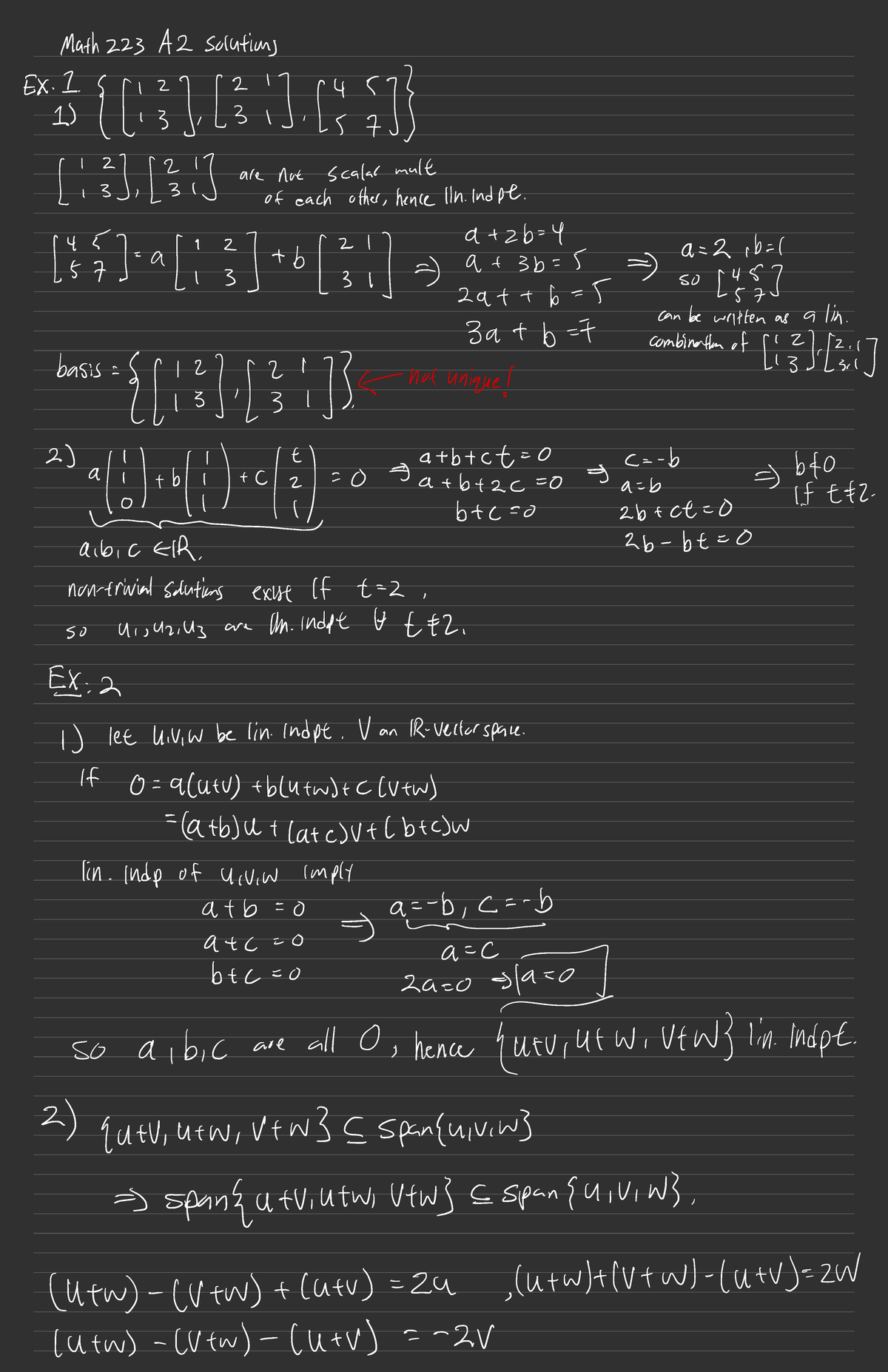 MATH 223 Winter 2024 A2 solutions - Math 223 A2 solutions =x((i 3 ...