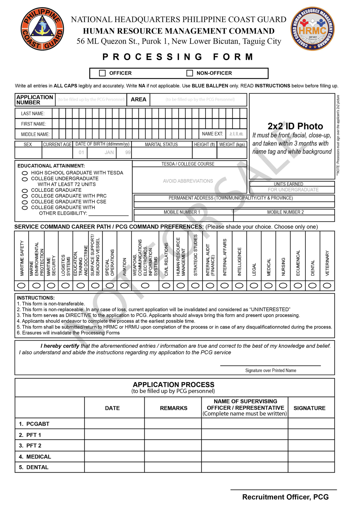 PCG-Processing-Form - law - Environmental Laws, Policies and Ethics ...