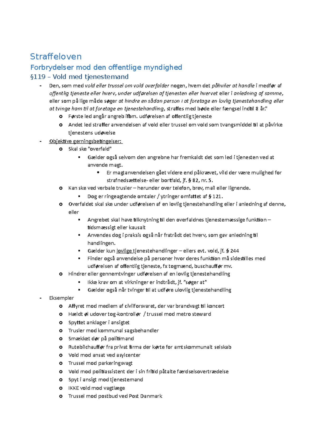 Straffeloven special del - Straffeloven Forbrydelser mod den offentlige ...