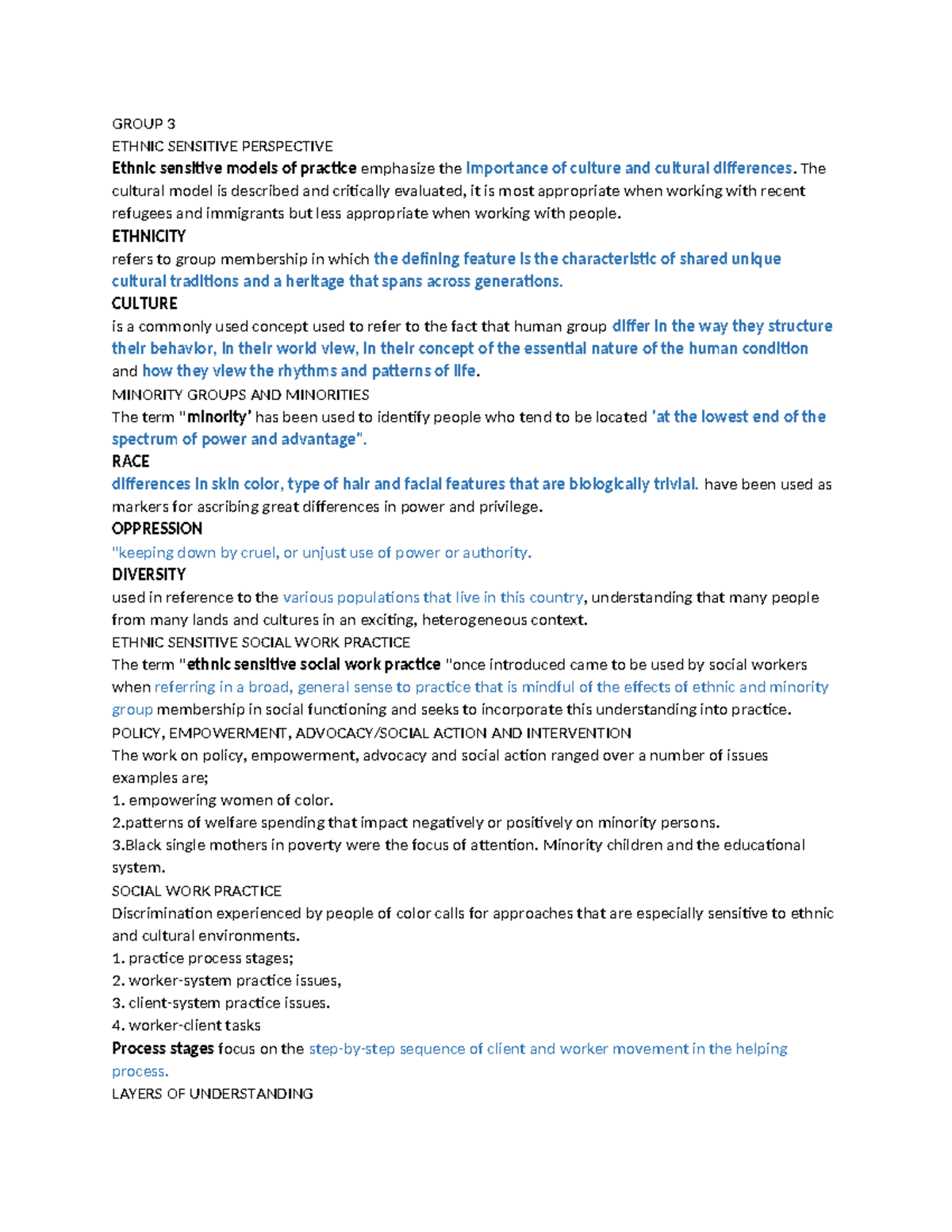 SOCIAL ENVI Pointers - GROUP 3 ETHNIC SENSITIVE PERSPECTIVE Ethnic ...