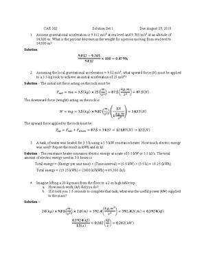 Problem set 2 solutions - CAE 302 Problem Set 2 Due August 27, 2018 ...