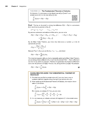 CALC 4 - CALC 4 NOTES - 266 Chapter 4 Integration The next example ...