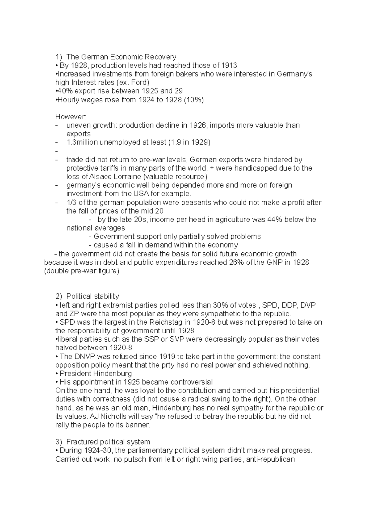 History notes the golden age of weimar - The German Economic Recovery ...