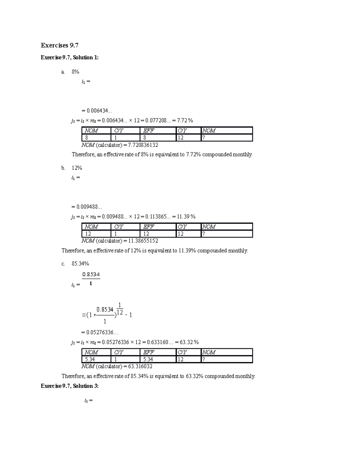 Exercises 9 - practise questions - Exercises 9. Exercise 9, Solution 1 ...