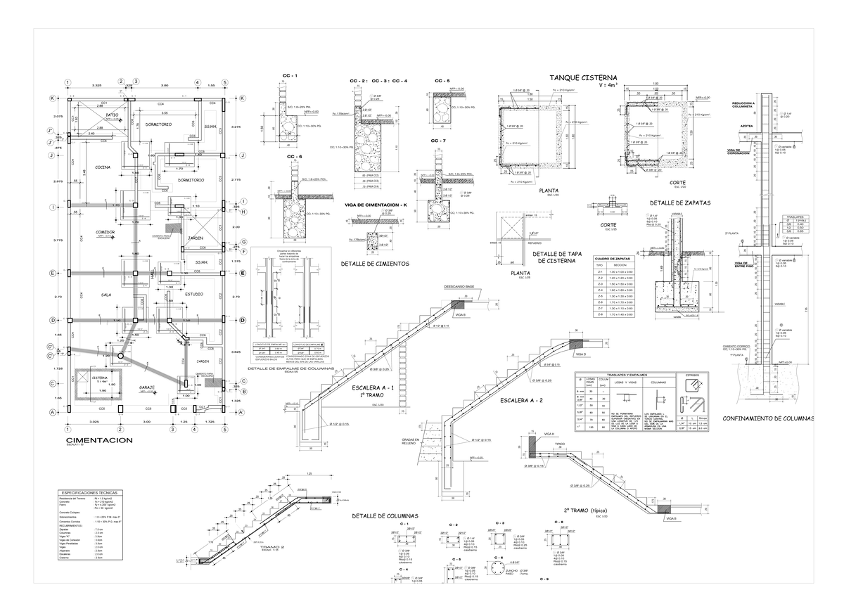 Estructuras 1-Layout 2 - CC; 1:10+30% PG. .40 S/C; 1:8+25% PM. CC - 1 ...