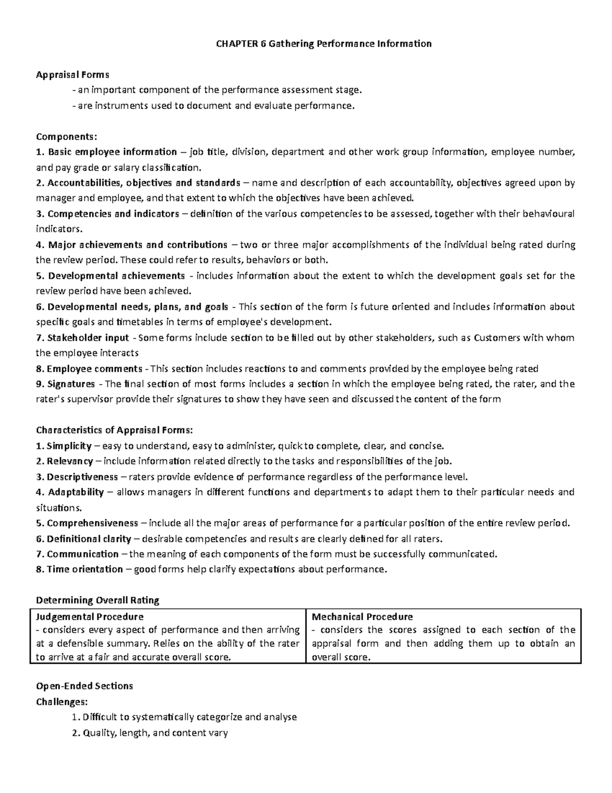 Chapter 6 Gathering Performance Information - CHAPTER 6 Gathering ...