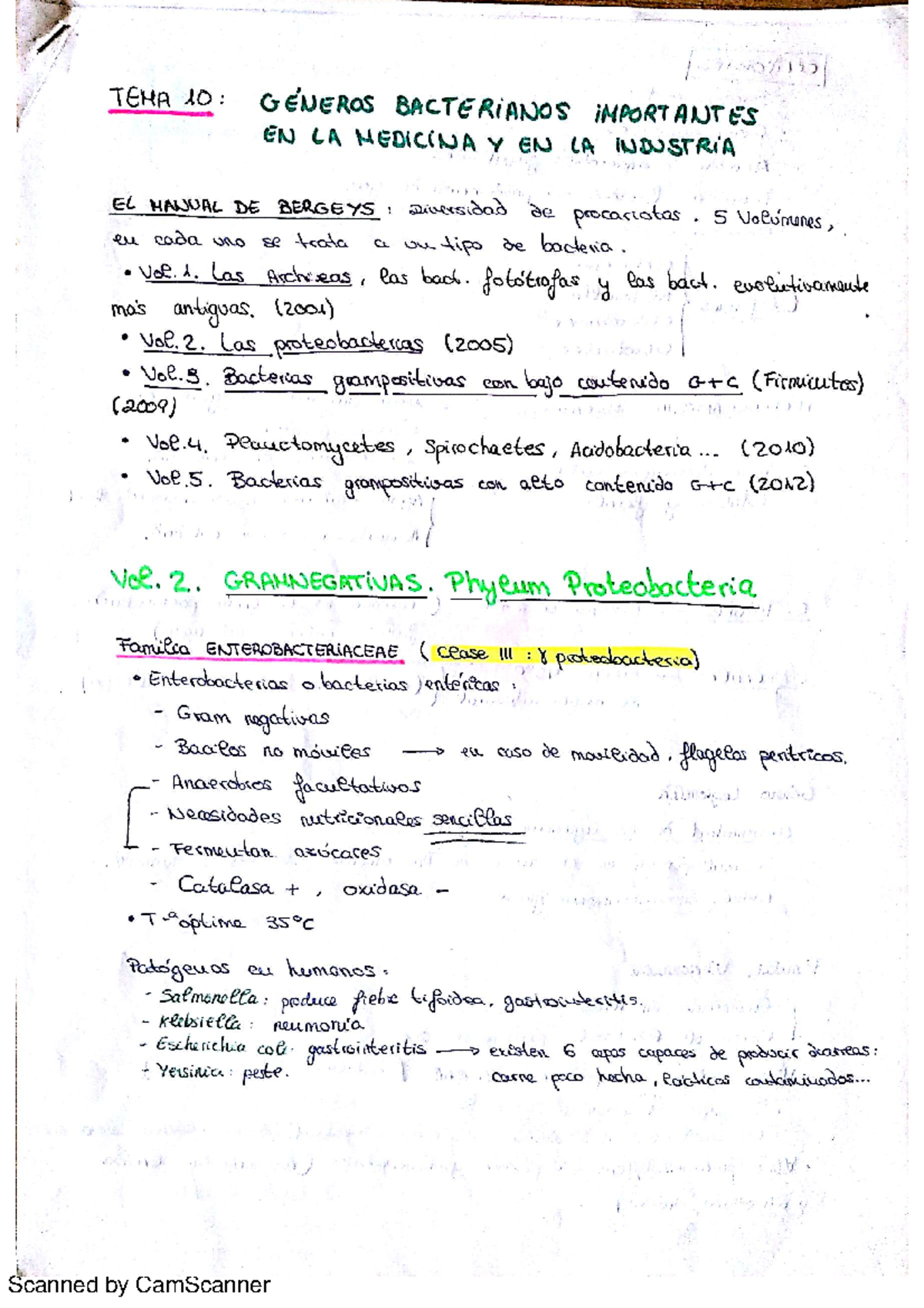 Tema 10_ Géneros bacterianos importantes - .1 I I . . ), Geneaos snare ...