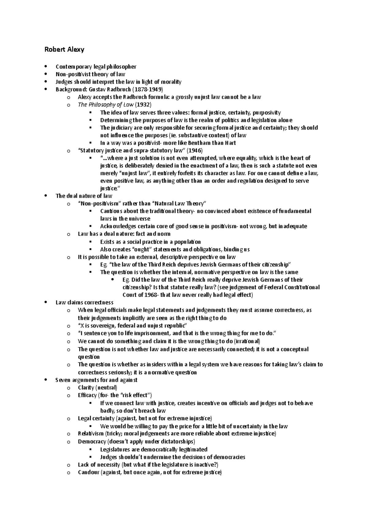 Robert Alexy - Natural Law - Robert Alexy Contemporary legal ...