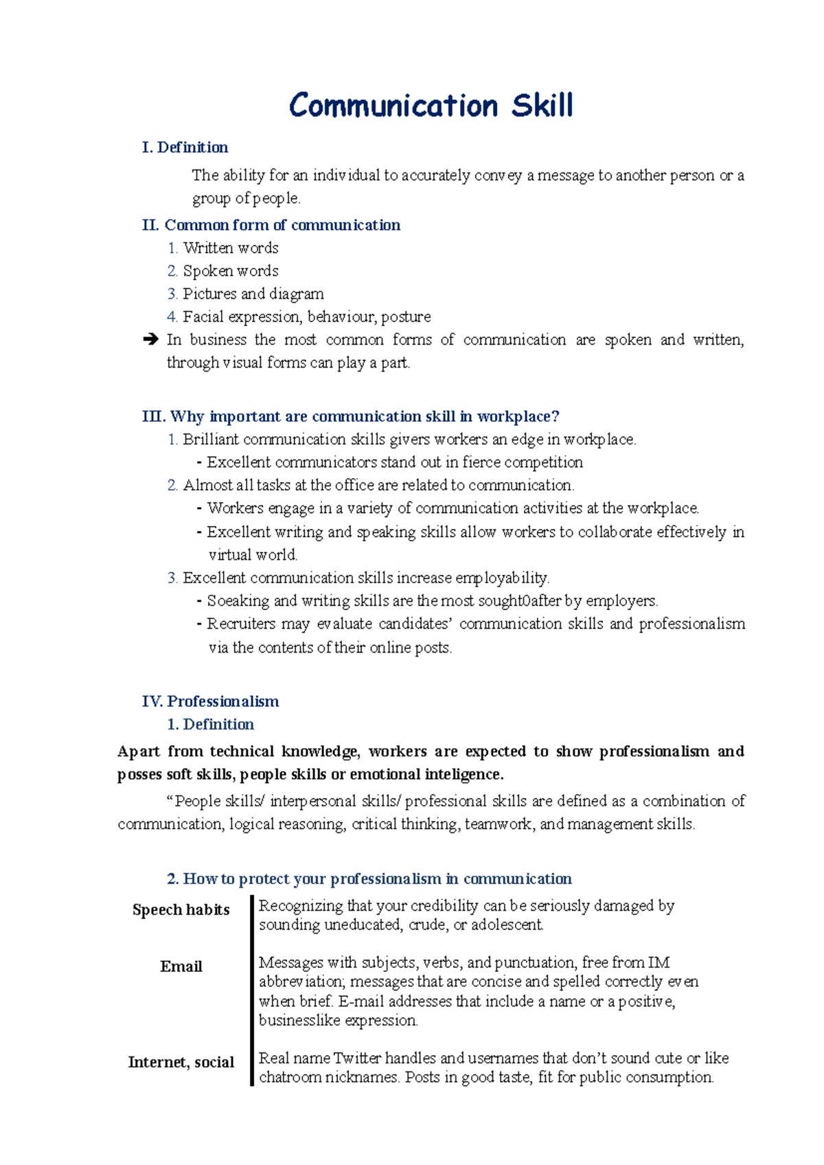 Communication Skill - dfhkejweionxew - Communication Skill I ...