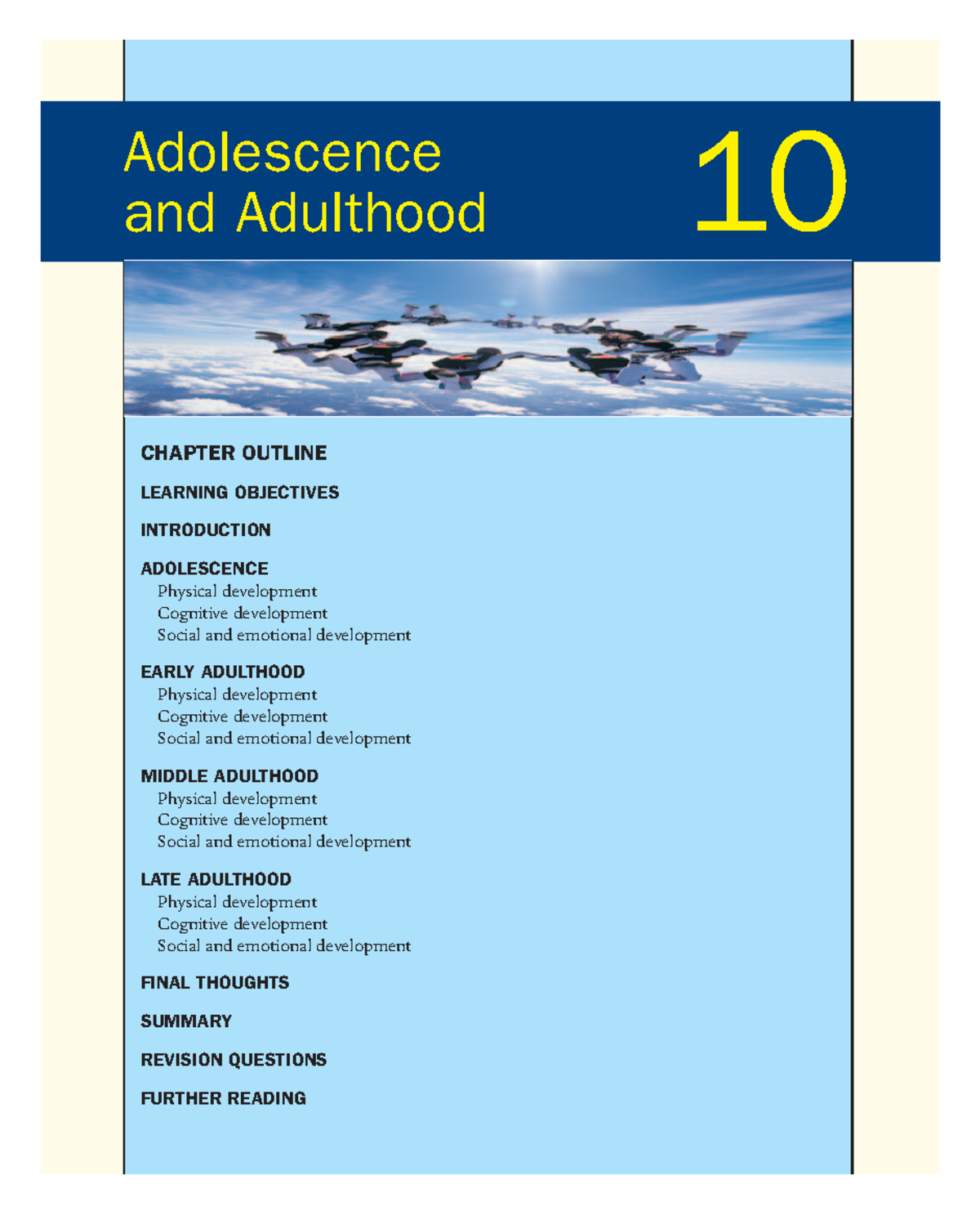 Week 002 Adolescence and Adulthood - CHAPTER OUTLINE ####### LEARNING ...
