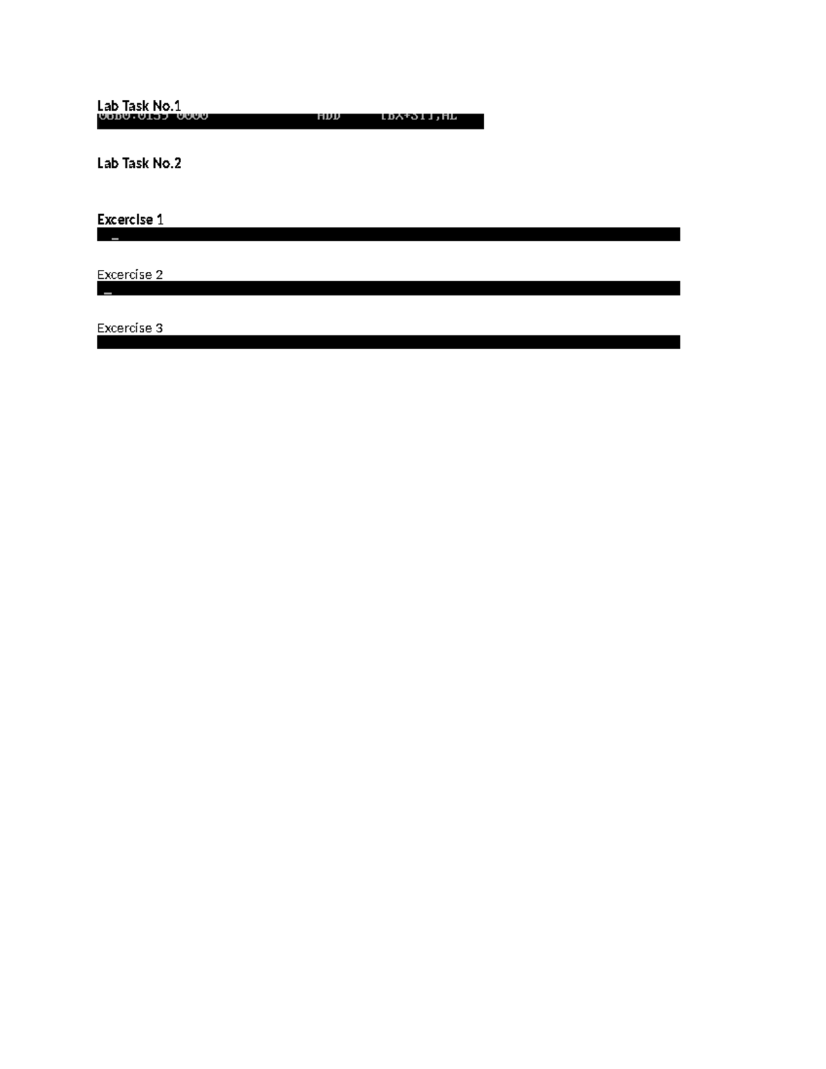 Lab Task No 1 And 2 Defef Computer Organization And Assembly Language Lab Task No Lab