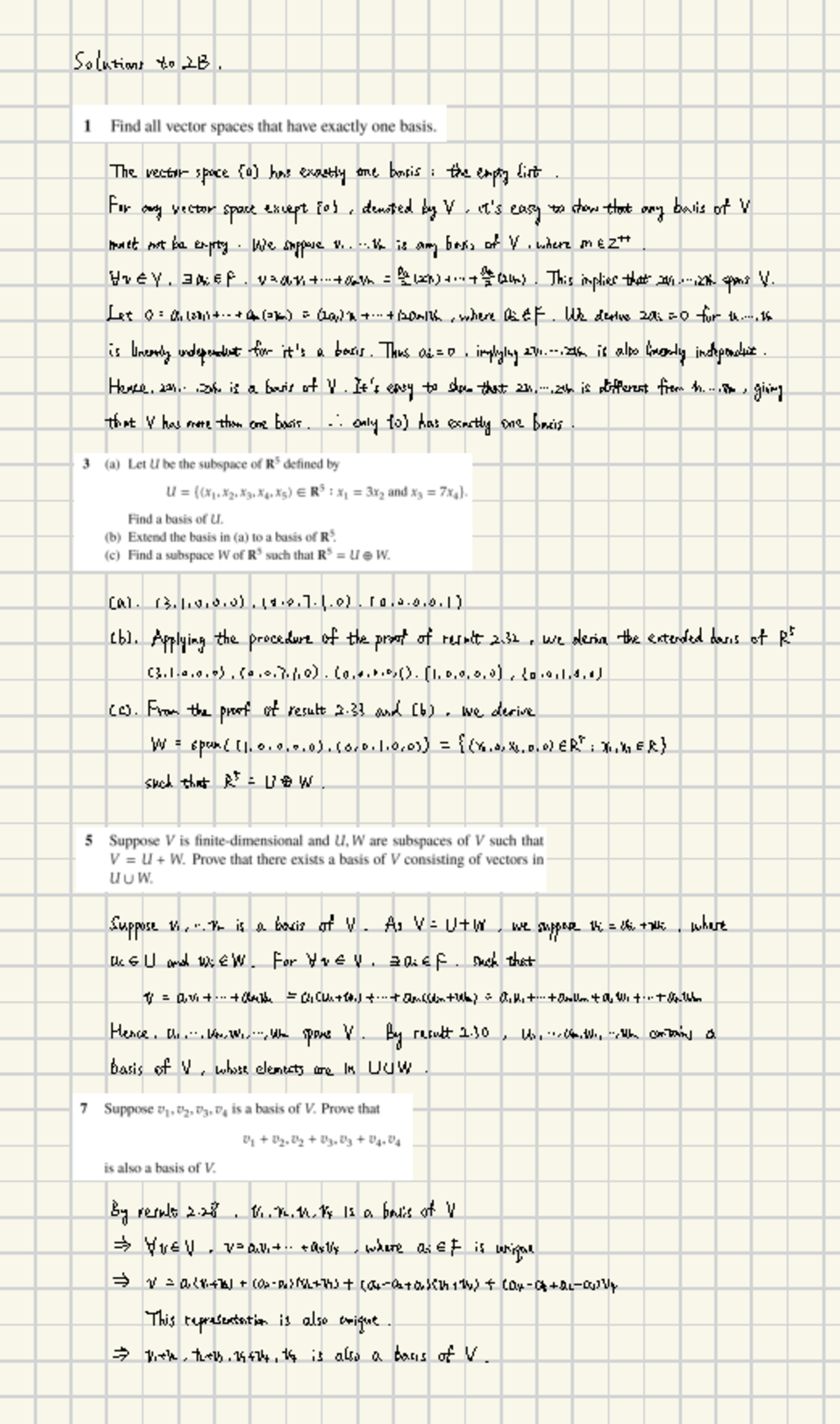2B - Practice Material Linear Algebra - Solutions to 2B : The rector ...