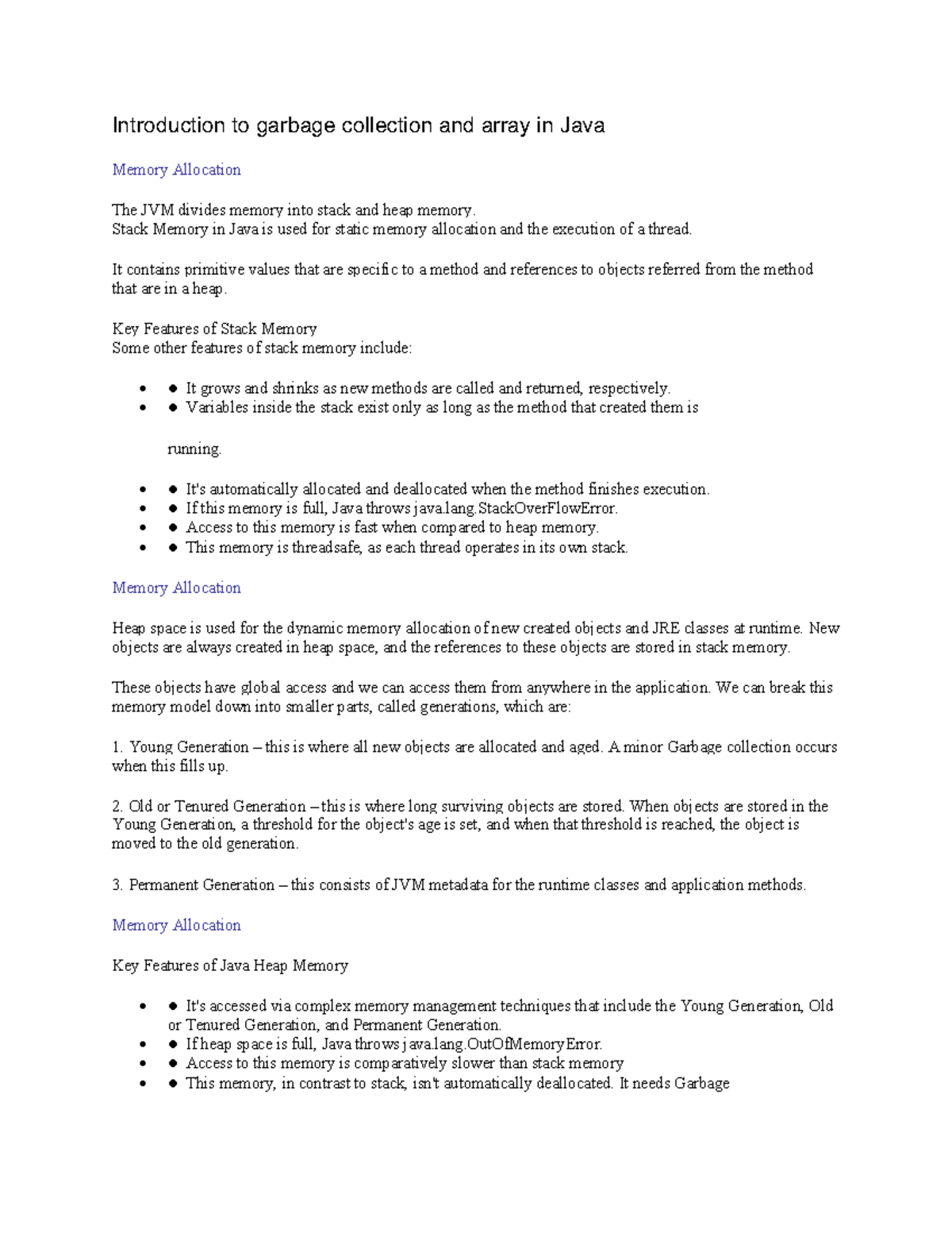 Garbage Collection Java Part 1 Introduction To Garbage Collection And 7621