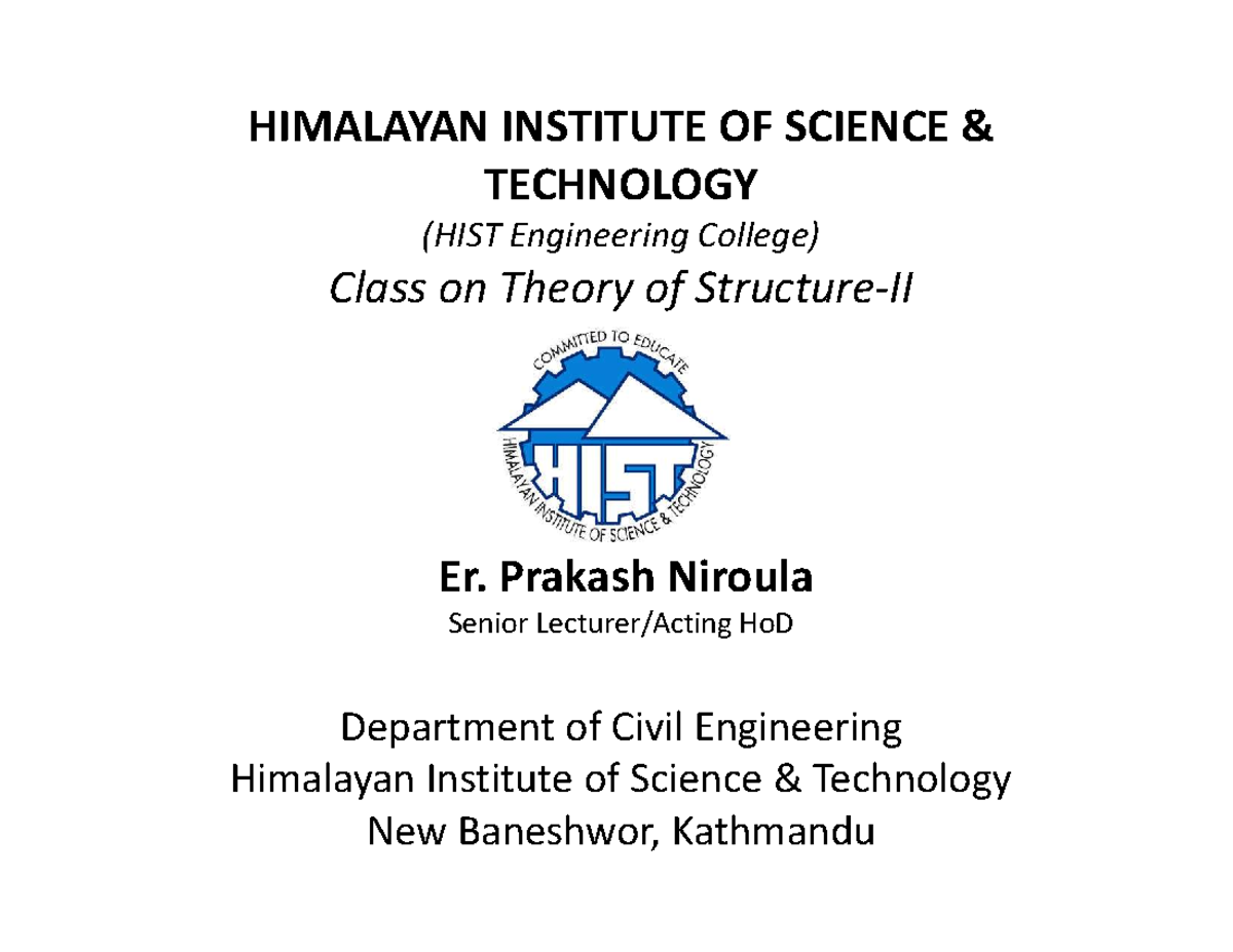 Unit-1 - As i mentioned - HIMALAYAN INSTITUTE OF SCIENCE & TECHNOLOGY ...