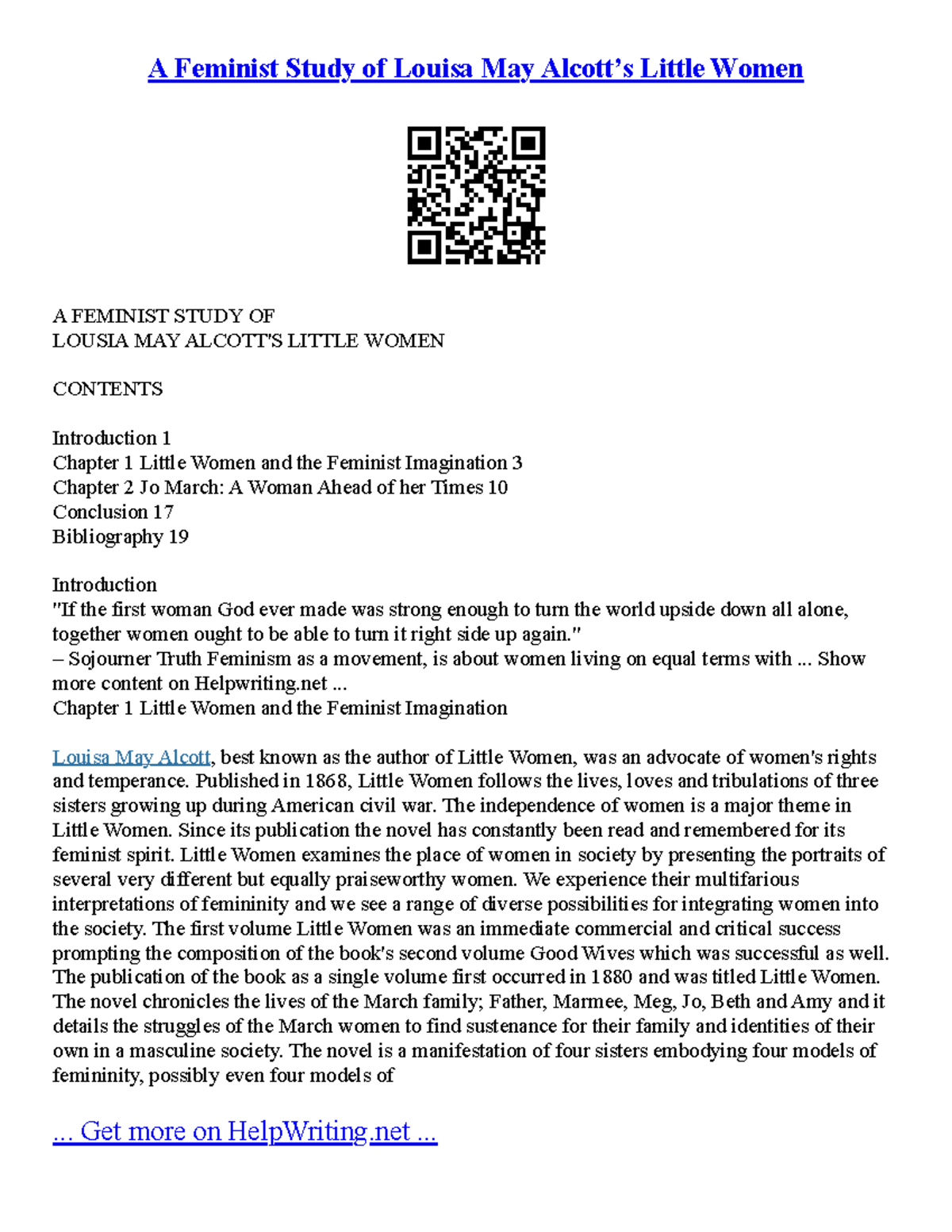 Afeministstudyoflouisamayalcottslittlewomen-231015192547-0897b5d1 - A ...