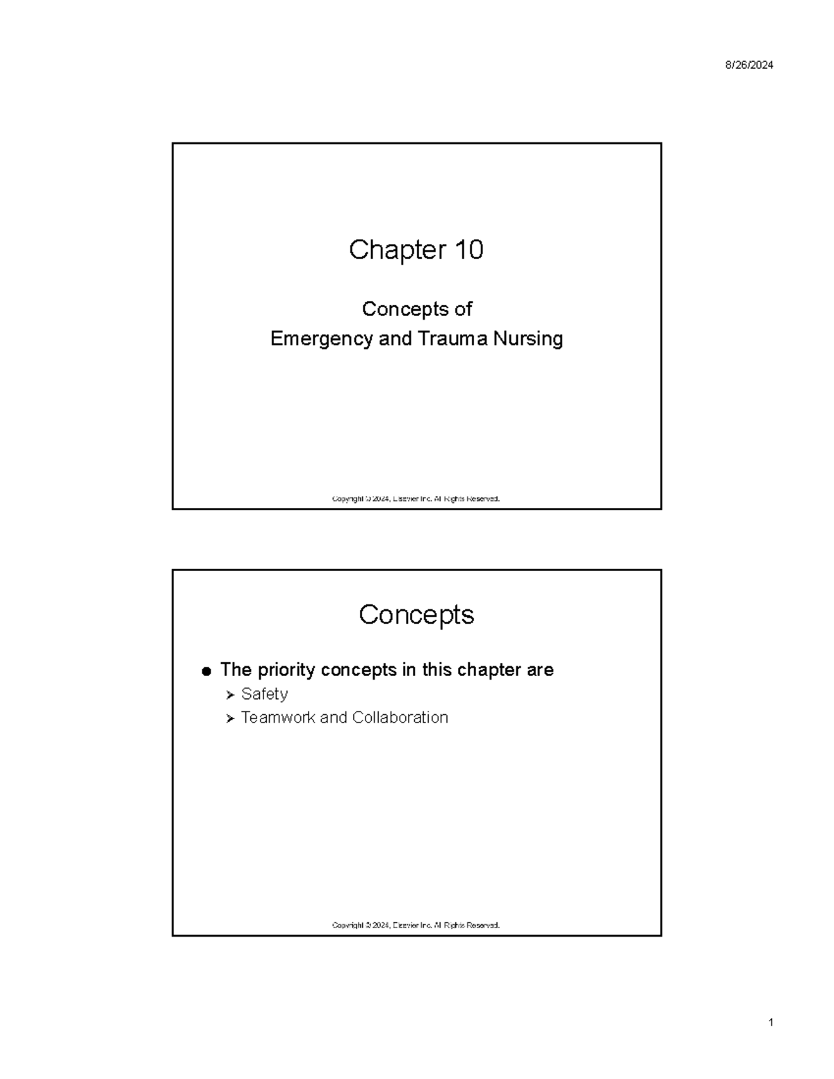 NUR267 - CH 10 PDF - Study chapter 10 - Chapter 10 Concepts of ...