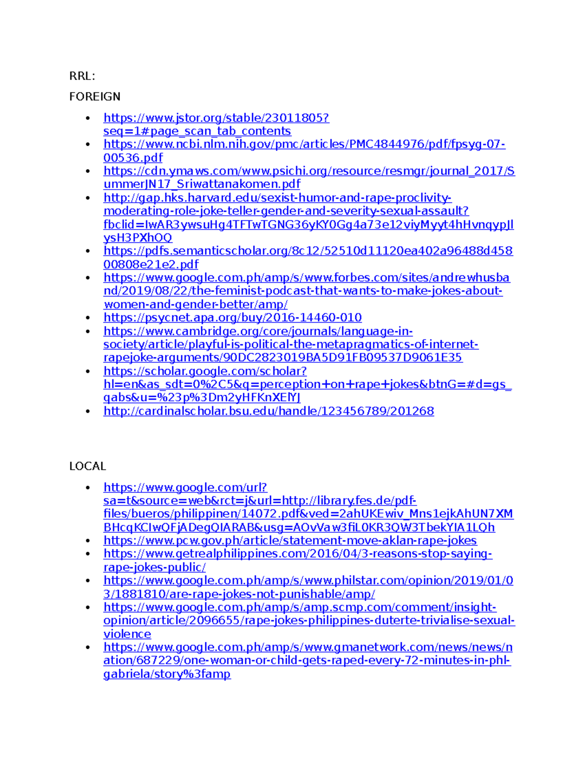 RRL GED - nos os os so sos osjodjd d odjd od dod - RRL: FOREIGN jstor ...