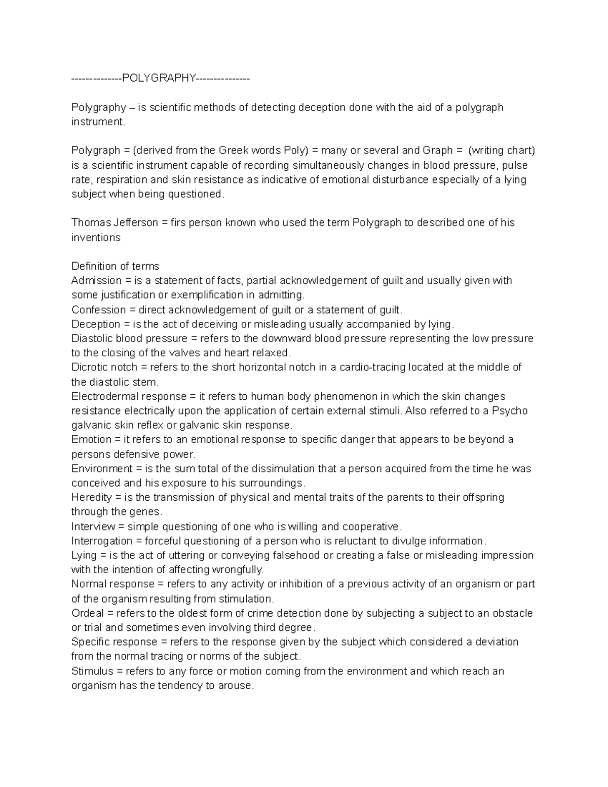 LIE- Detection - Share share tayo guys -POLYGRAPHY- Polygraphy – is ...